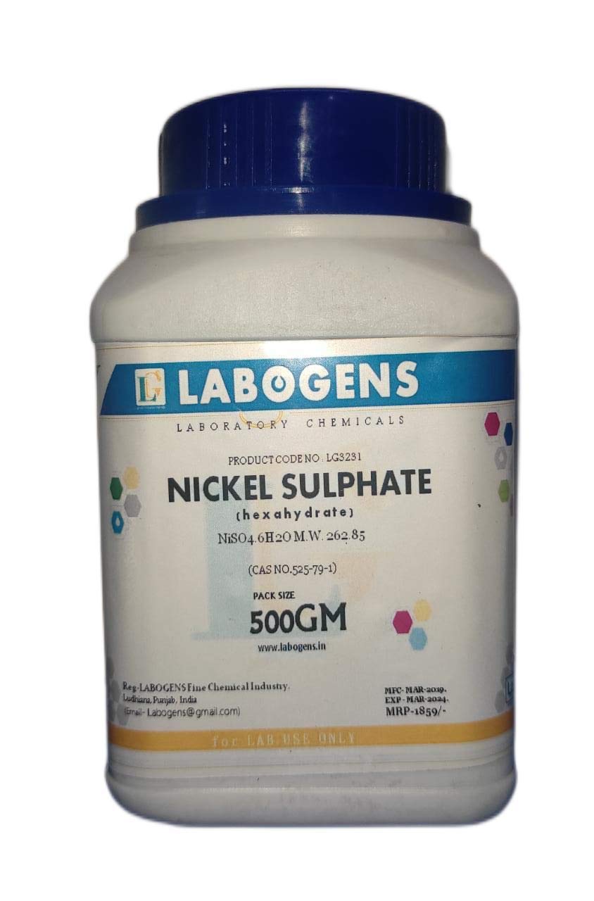 LABOGENS NICKEL SULPHATE (hexahydrate) 500GM, Assay : Min. 98% NiSO4 ...