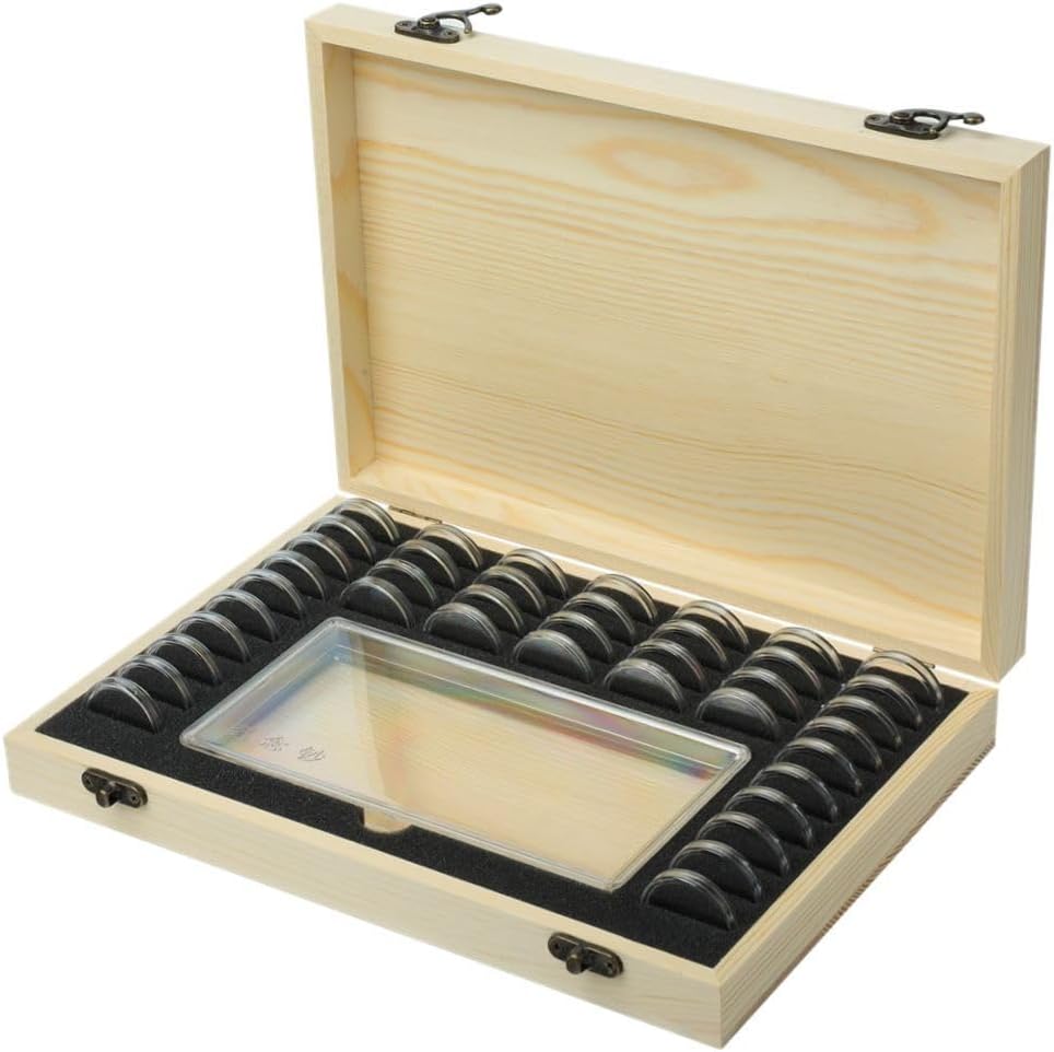 Amazon.com: Wooden Coin Capsule Holder: Collector’S Coin & Banknote ...