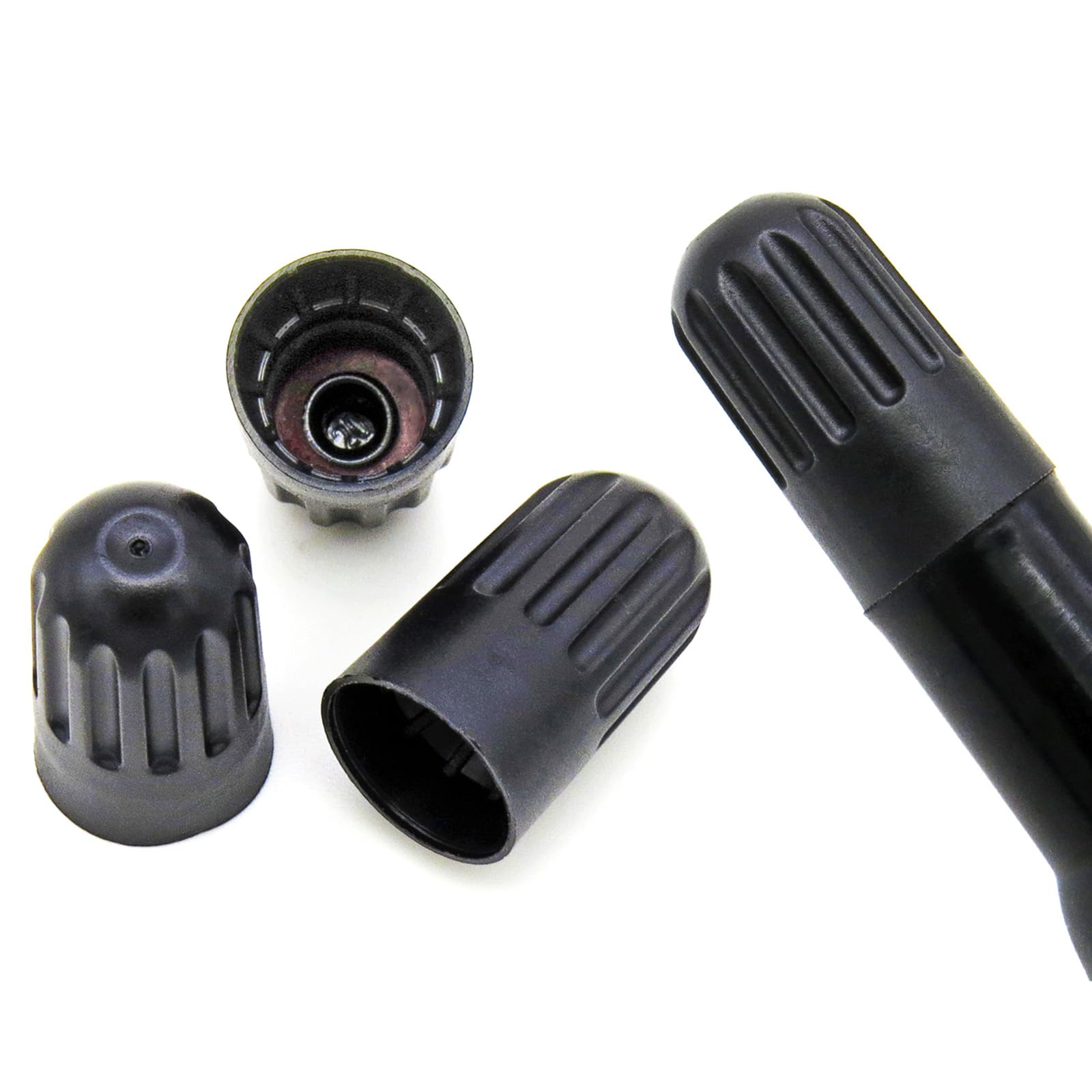 Amazon.com: TPMS Tire Valve Stem Covers Plastic Car Tire Caps Black ...
