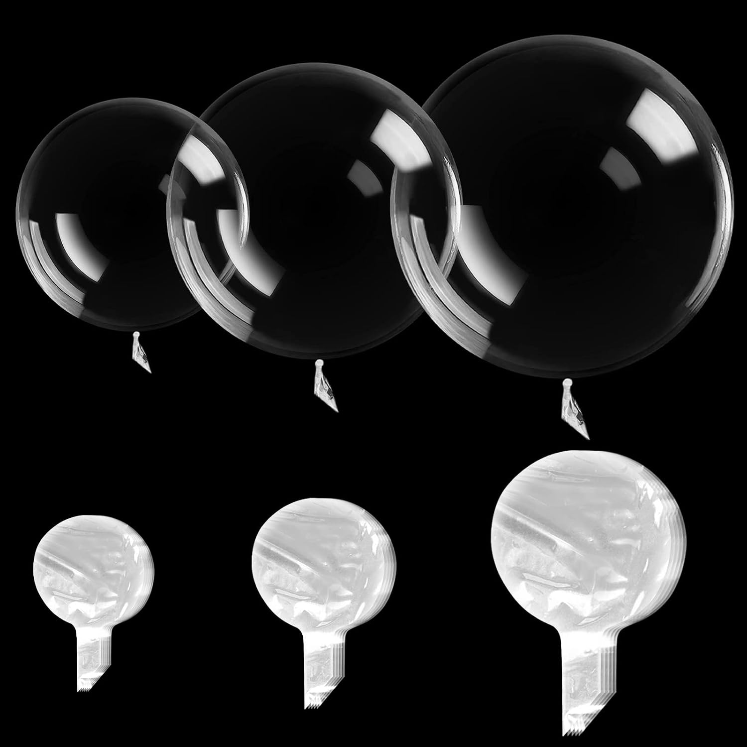 Amazon.com: MOMOHOO 30pcs Clear Bobo Balloons Bubble Balloons - 20/24 ...
