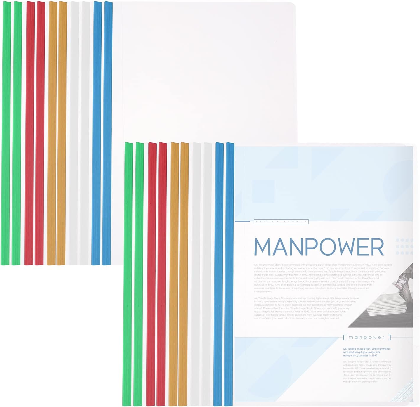 20 Pcs Clear Report Covers Files Clip,A4 Project Presentation Binder ...