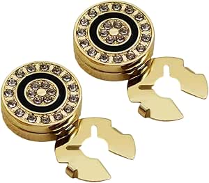 Amazon.com: YANIYA 10pcs Brass Round Cuff Button Cover Cuff Links for ...