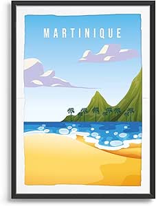 Amazon.com: Martinique Island Print, Island Art, Island Wall Art ...