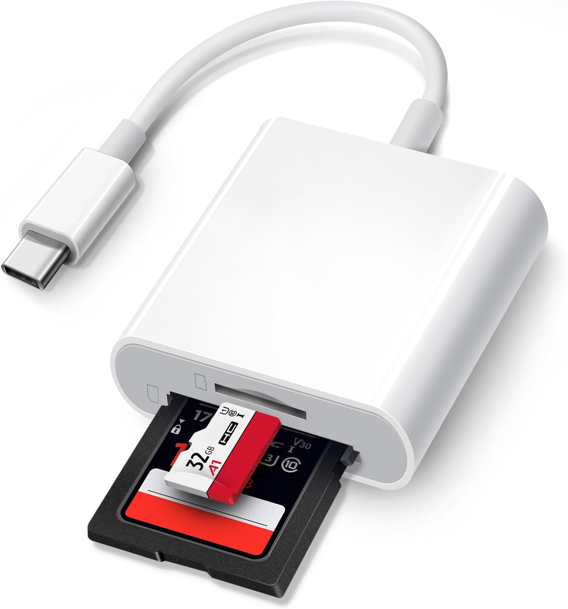 Amazon.com: Multi 8-in-1 Lightning/USB C/USB A Memory Card Reader for ...