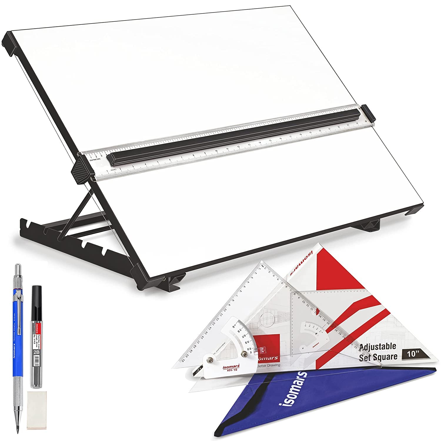 Isomars Drawing Board Table Model Kit Combo with 5 Adjustable Working ...