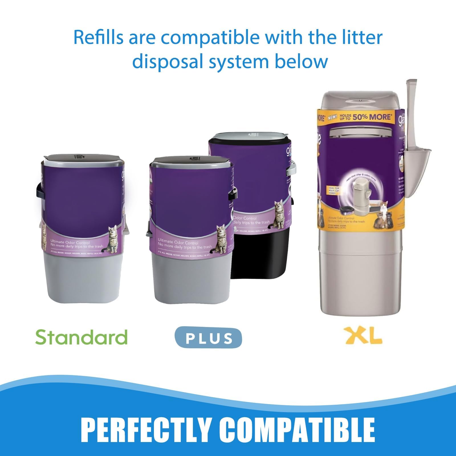 Litter Genie Bags AOZBZ Cat Litter Refills Bag, 10 Pack Cat Litter ...