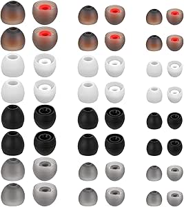 Amazon.com: 24 Pairs Earbuds Cap，Silicone Replacement Earbud Tips ...