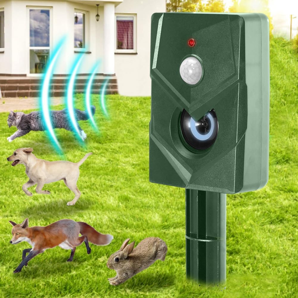 RichYa Cat Repellent Ultrasonic, 5 Modes Adjustable Cat Repeller Animal ...