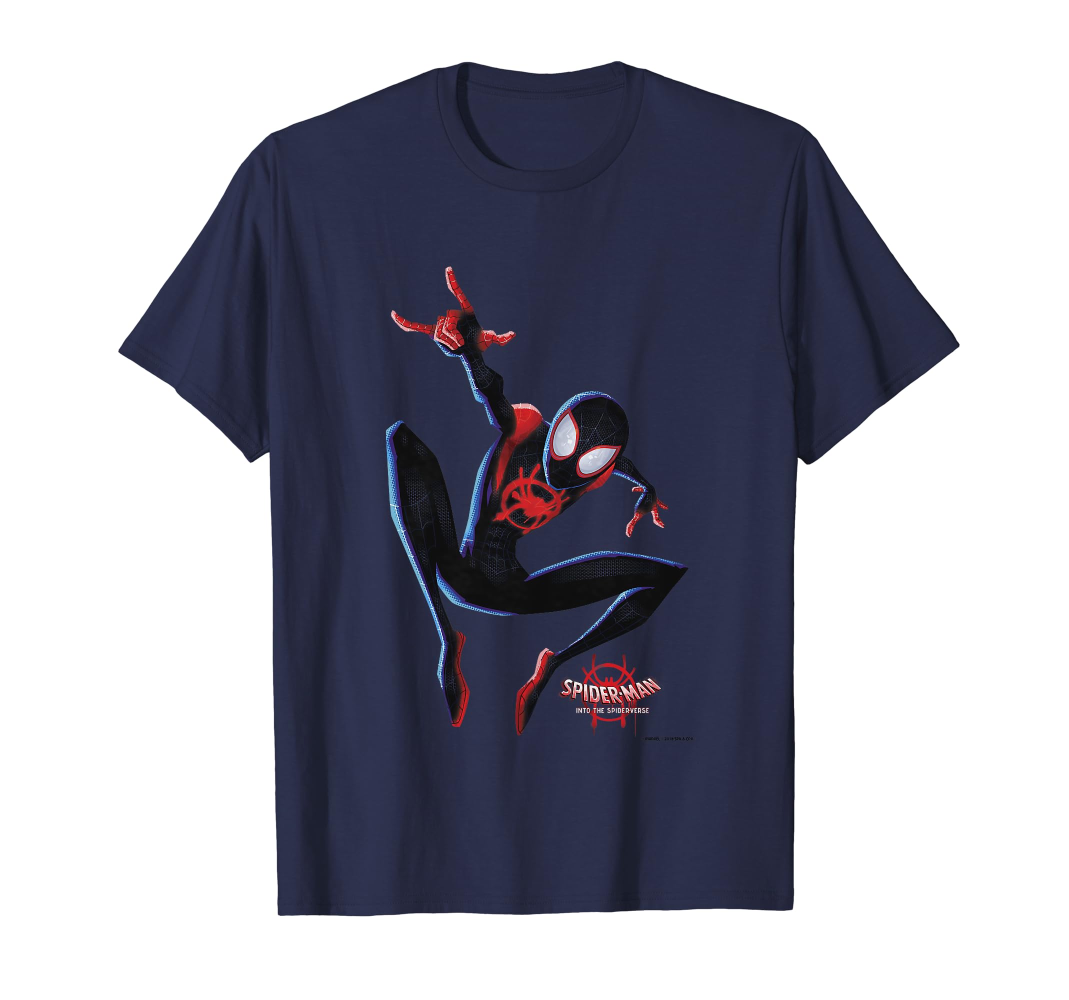Amazon.com: Marvel Spider-Man Spiderverse Miles Morales Graphic T-Shirt ...