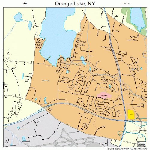 Amazon.com : Large Street & Road Map of Orange Lake, New York NY ...