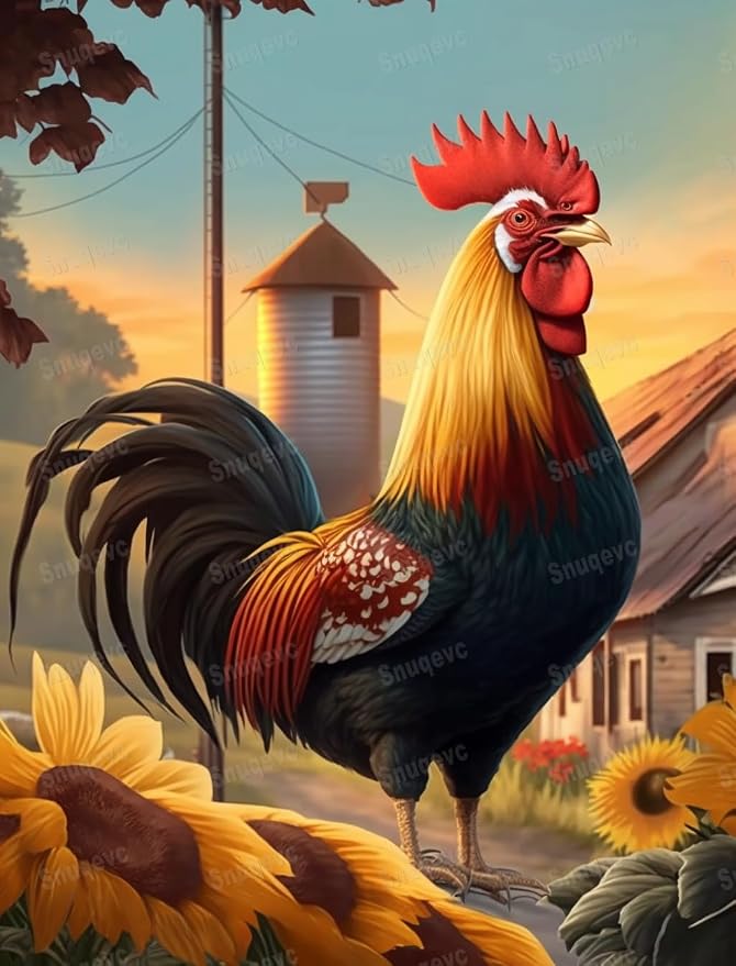 Amazon.com: Proud Rooster, 1000 Pieces Jigsaw Puzzle for Adults ...