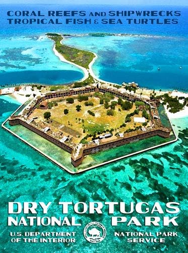 Amazon.com: Dry Tortugas Art Poster Bumper Sticker (rv National Park ...