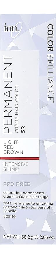 Amazon.com : ion Permanent Creme Hair Color 5R Light Red Brown, Vegan ...