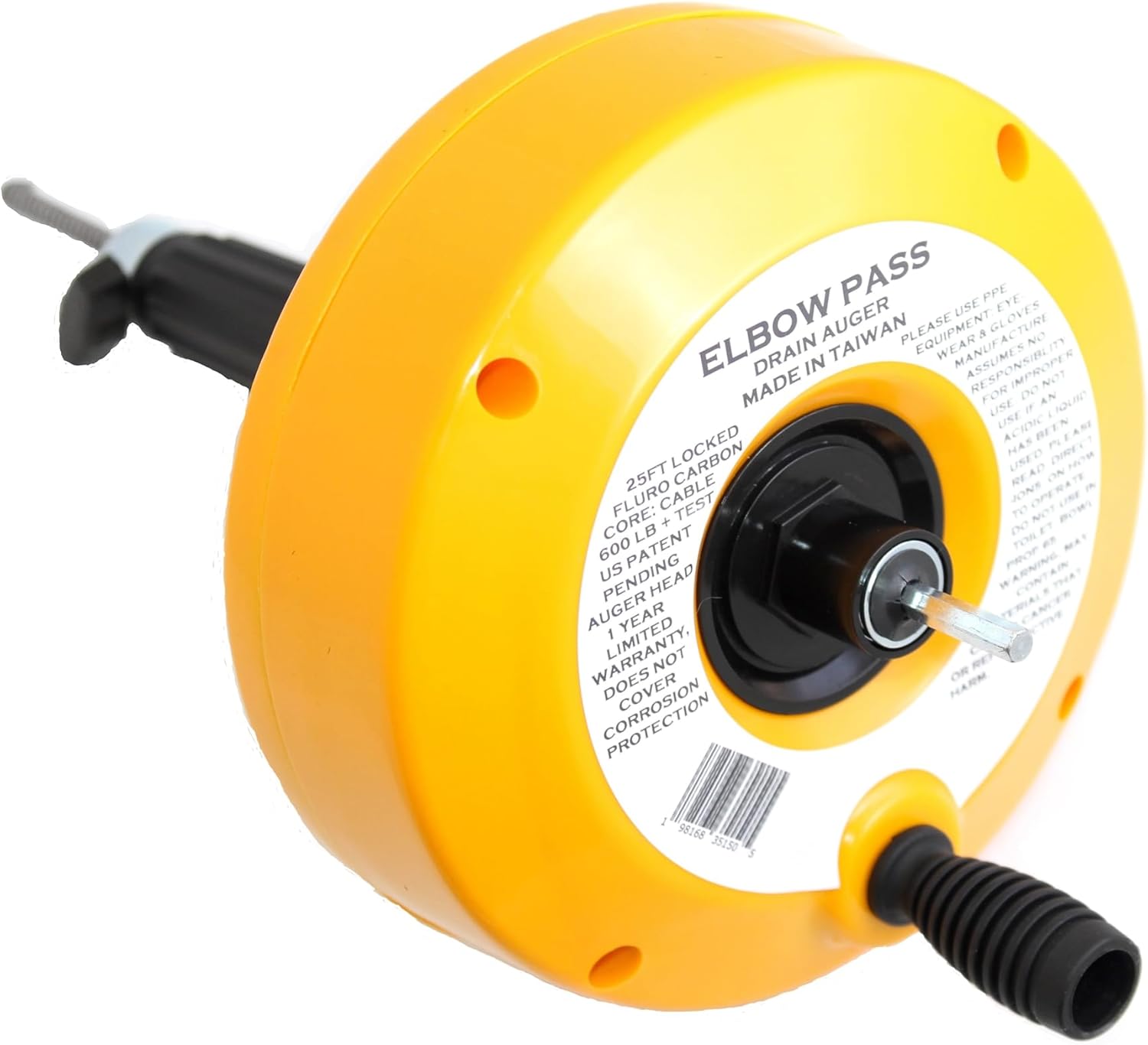 Drain Snake by Elbow Pass with 25ft cable, drain clog remover, plumbing ...