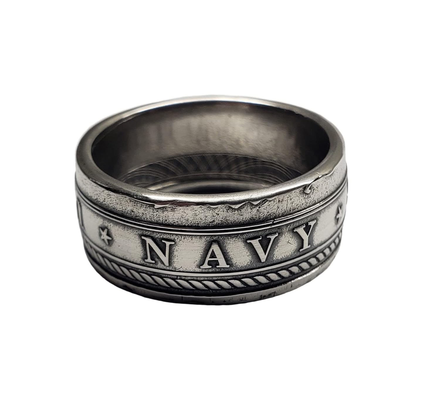 Amazon.com: U.S. NAVY Fine Silver Coin ring : Handmade Products