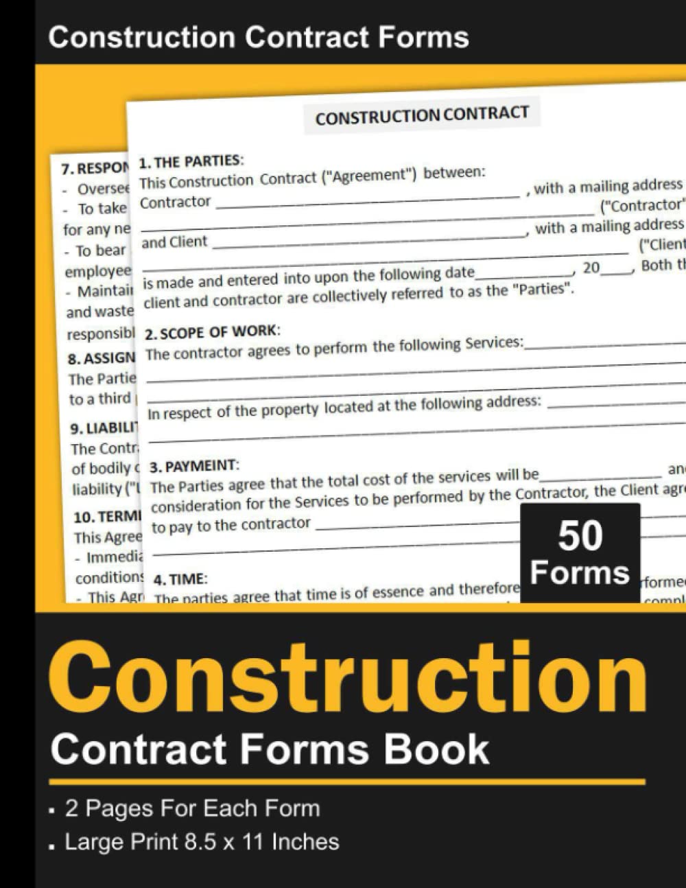 Construction Contract Forms Book: Construction Contract Agreement Form ...
