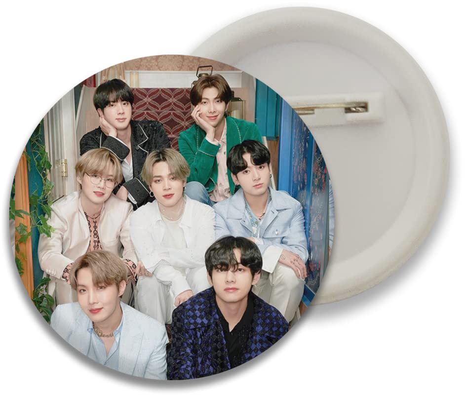 D2C Plastic Premium BTS Round Pin Button Badge - Perfect for Boys ...