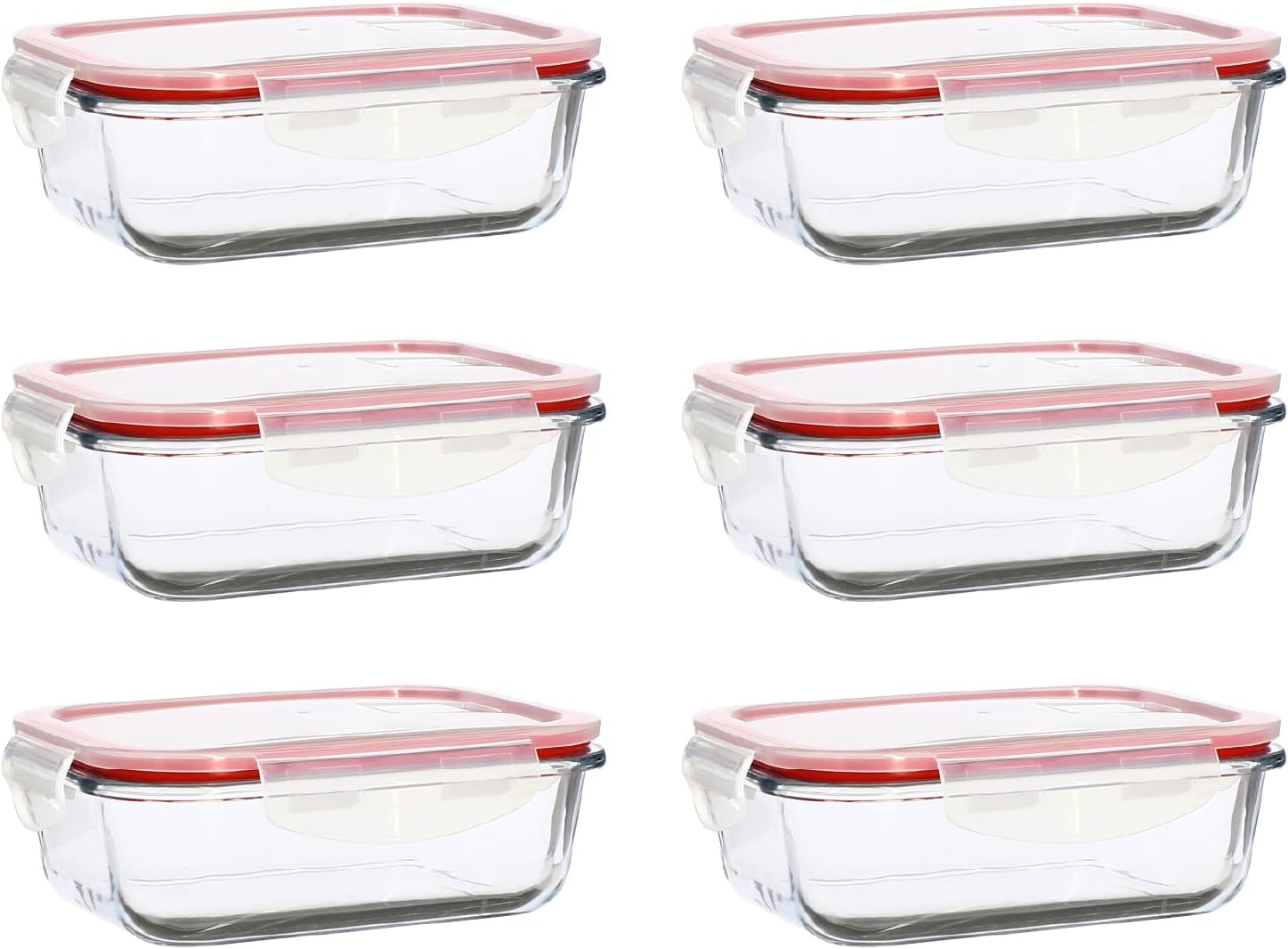 MENASTYL - Lot de 6 boites alimentaires hermétiques en verre ...