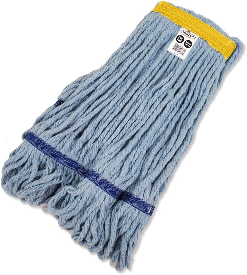 Spartano (12 Count) 24oz Loop-End Blue Synthetic Mop Head,(7.5 x 20 ...