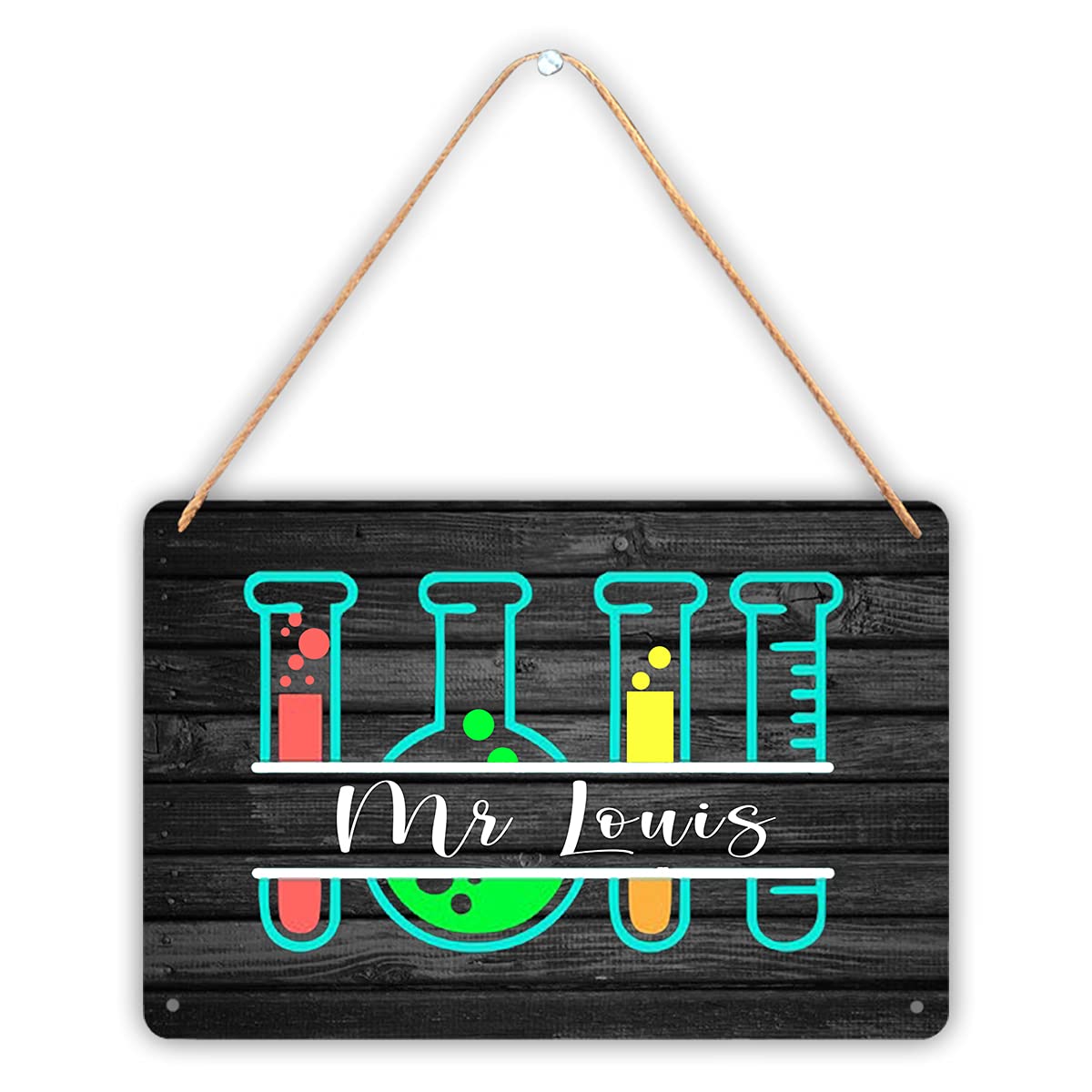 Buy Chemistry Teacher Name Door Sign Classroom Decoration Welcome Back ...