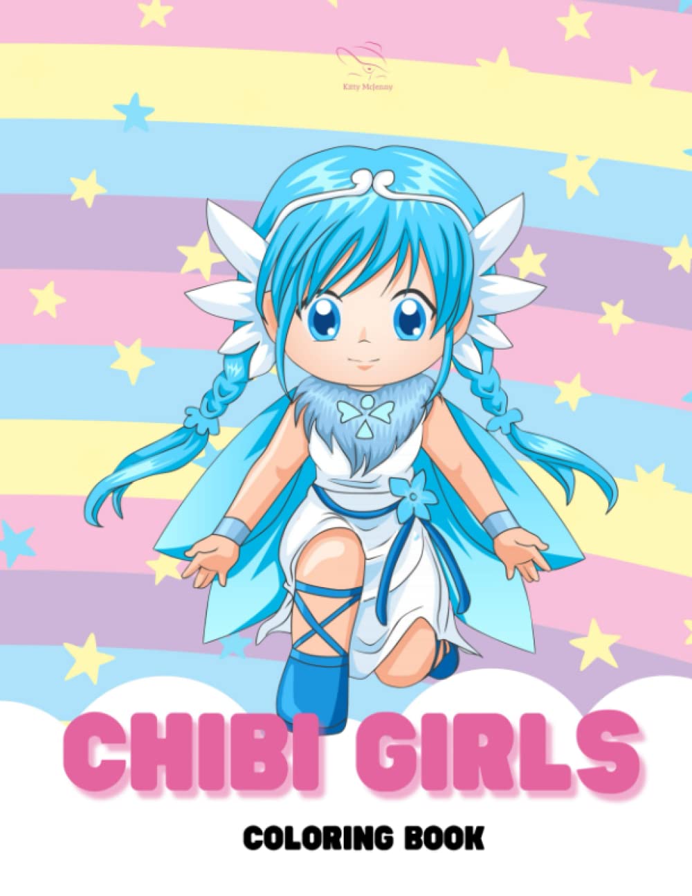 Chibi Girls Coloring Book Cute Lovable Kawaii Characters In Fun ...