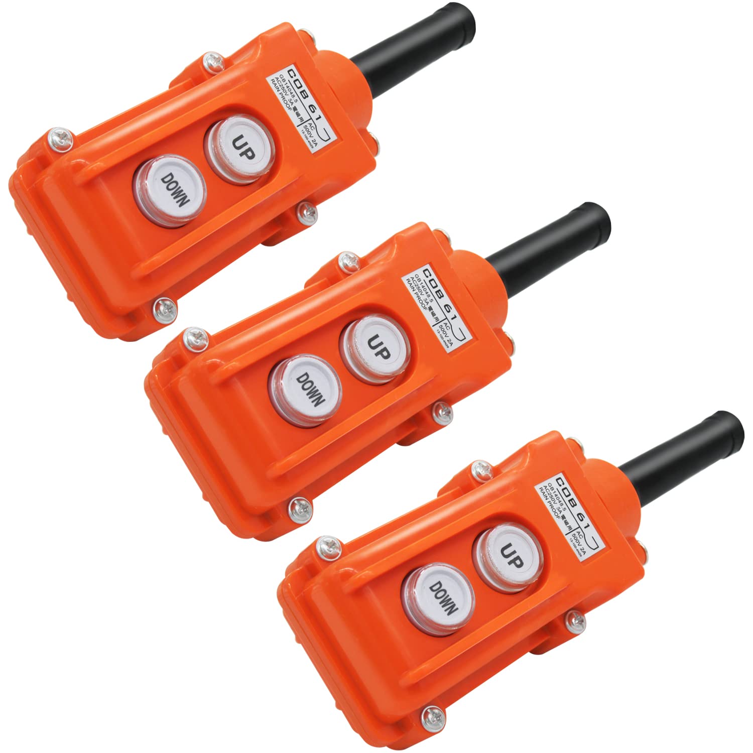 mxuteuk 3pcs Rain Proof Up-Down Switch Control Station, Crane Pendant ...