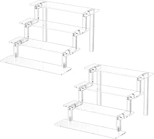 Grarry Acrylic Stand Riser Display, 12” Acrylic Risers Compatible with ...