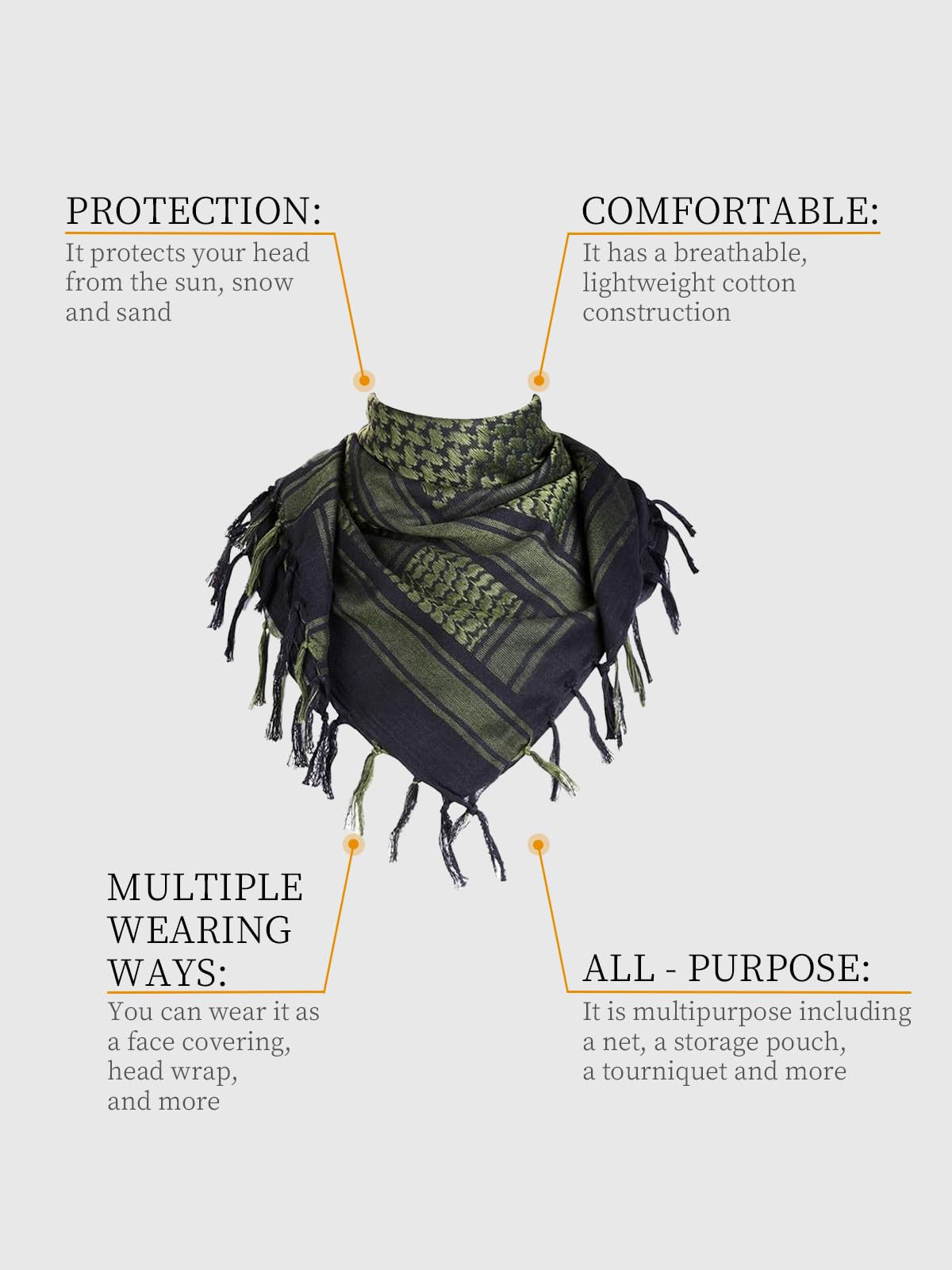 Snapklik.com : FREE SOLDIER Scarf Military Shemagh Tactical Desert ...