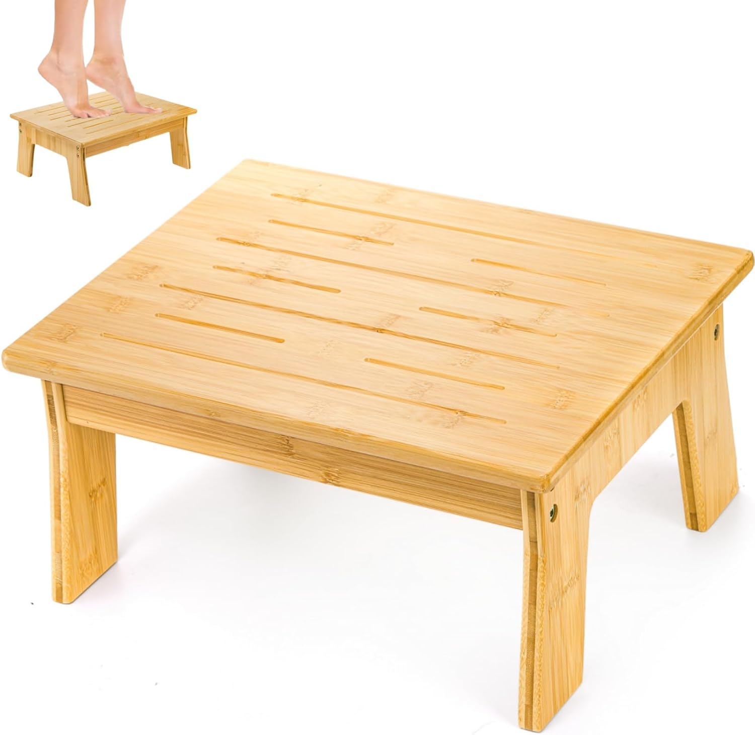 Amazon.com: Tlence 6.5" High Wooden Bed Step Stool, 300 Lbs Capacity ...