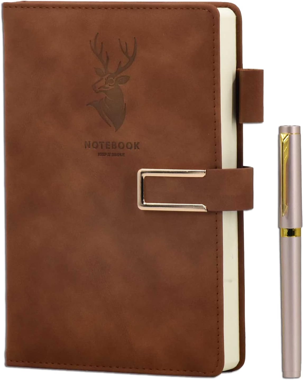 NINEWORD 316P Super Thick Business Notebook A5 Buckle Sheepskin Notepad ...