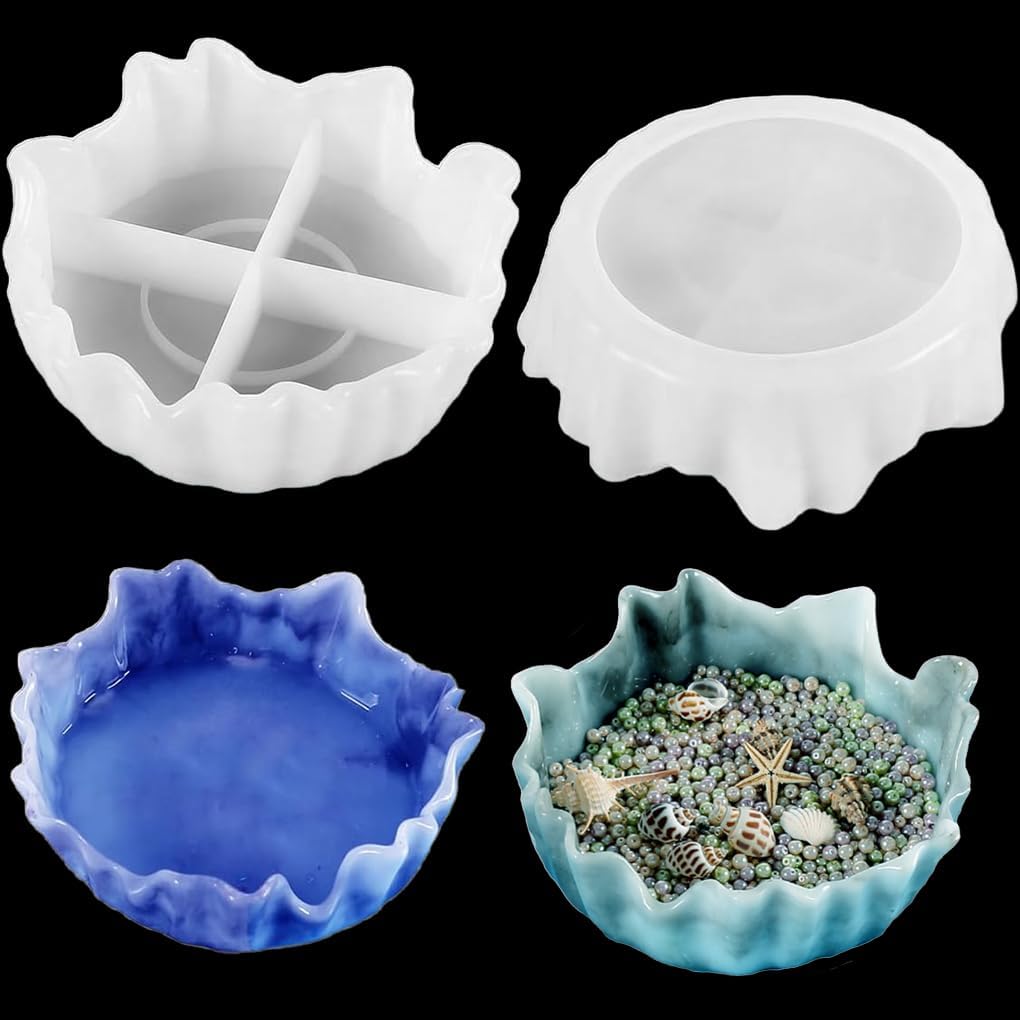 Amazon.com: FineInno Silicone Bowl Mold, Wave Rolling Tray Resin Epoxy ...