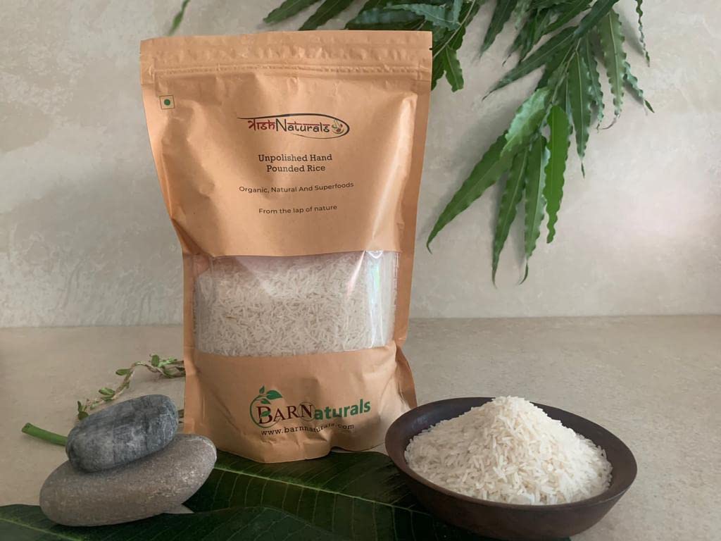 BARNaturals Unpolished Hand Pounded Rice 1 kg | Instant Boost of Energy ...
