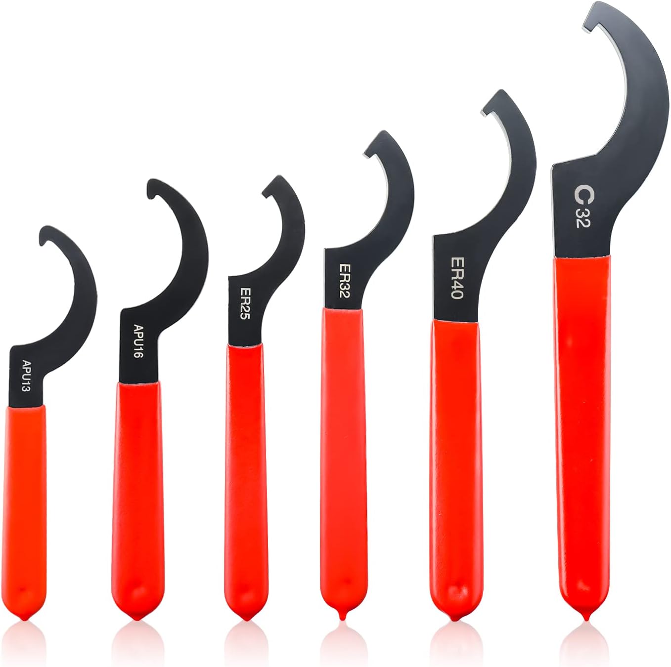 Tysun 6 Pack Spanner Wrench Set, Adjustable Coilover Wrench, Shock ...
