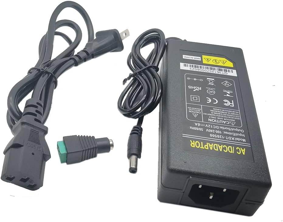 Amazon.com: 12V Power Supply 6A 72W AC to DC Adapter 100~240V AC to DC ...