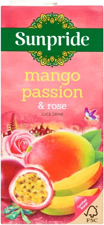 Sunpride Mango Passion & Rose Juice Drink, 1L : Amazon.co.uk: Grocery