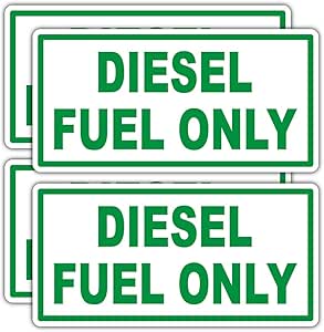 Amazon.com - Diesel Fuel Only Vinyl Decals | Stickers | Labels Fuel ...