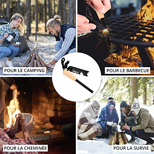 inedit Fire Stone Kit 7 in 1 Fire Lighter Survival Flint Simple and ...