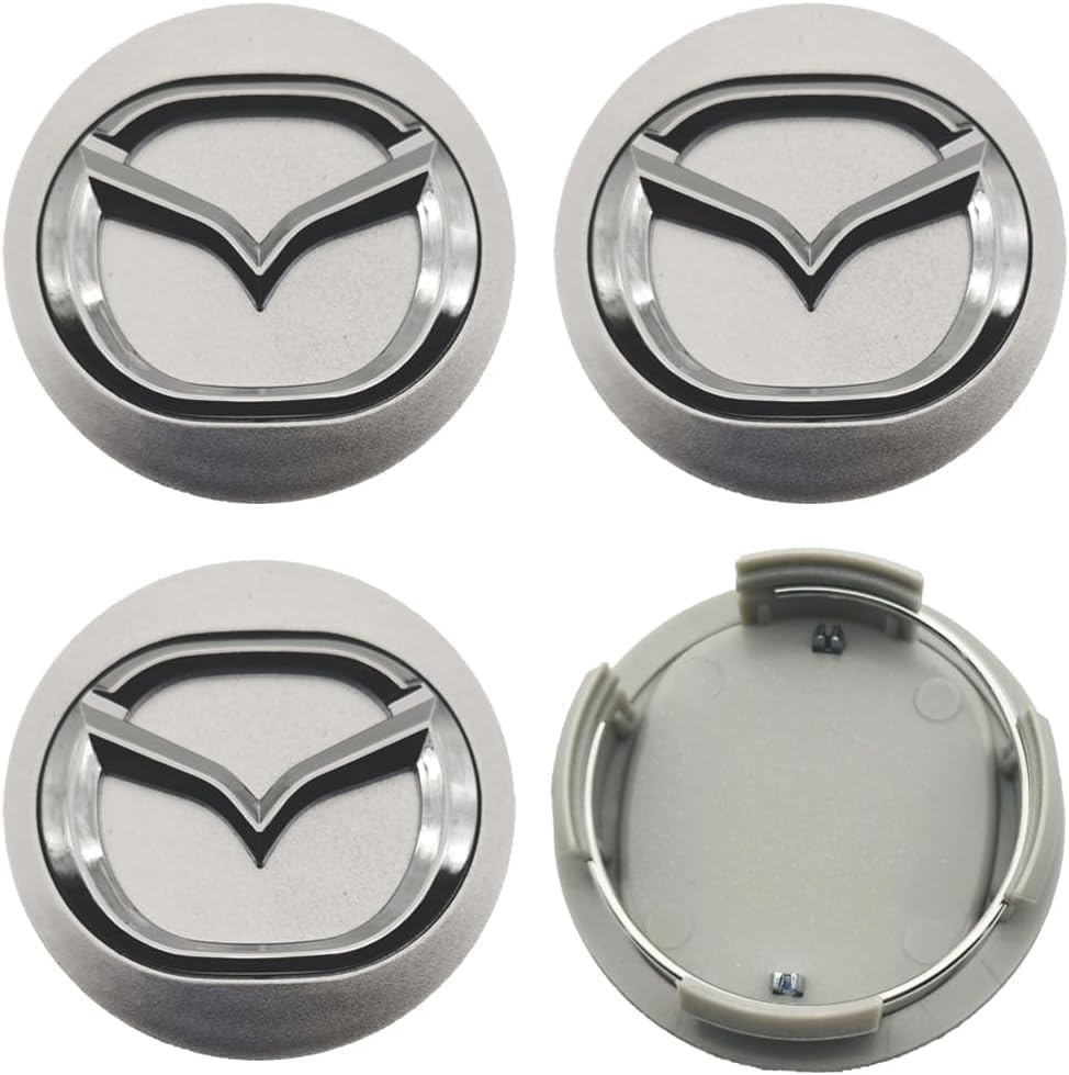Amazon.com: FASHNPLE Automotive-Wheel-Center-Caps, 56mm Silver, ABS ...