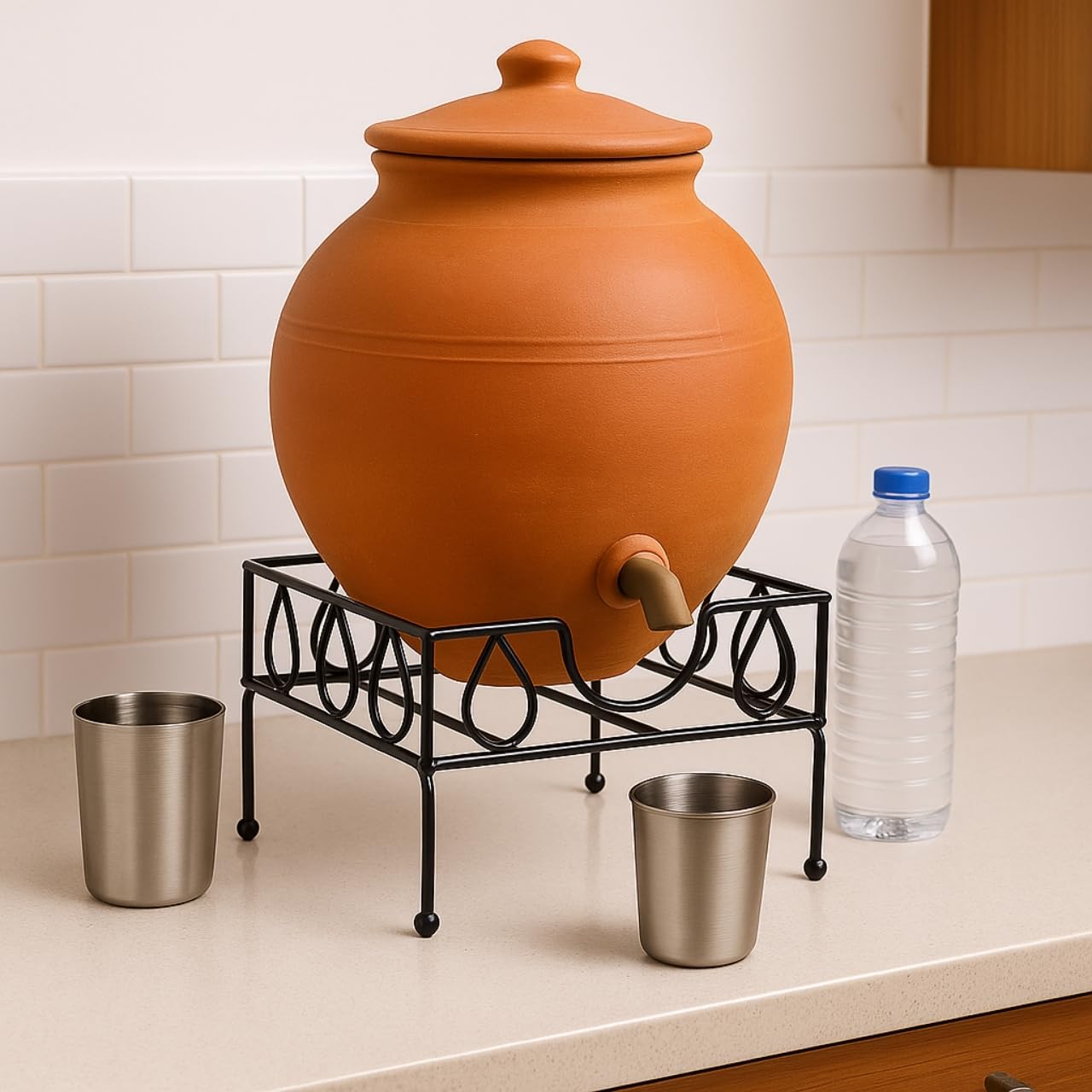 ecofynd Square Heavy Matka Stand for Kitchen, Water Pot Stand ...