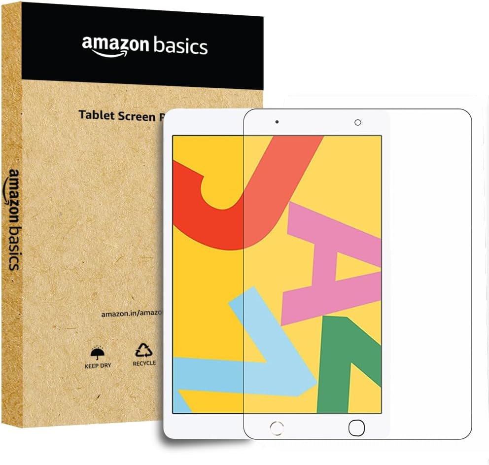 Amazon Basics Tempered Glass Screen Protector for iPad 10.2 inch 9th ...