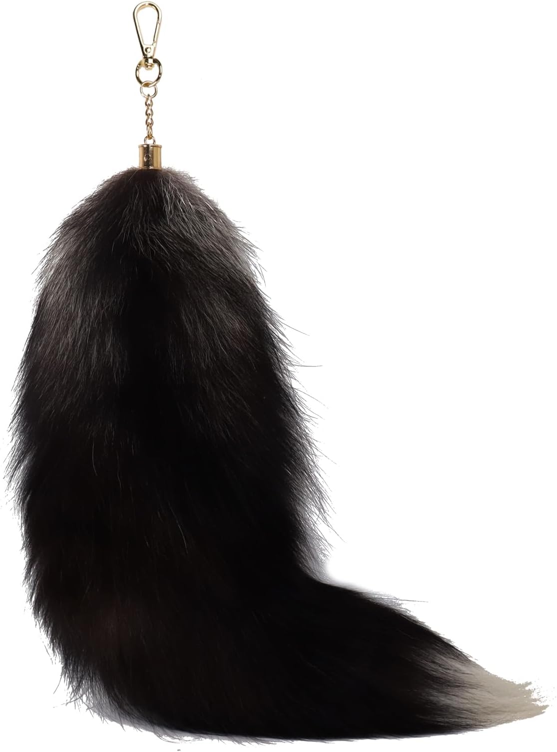 Amazon.com: Alpertie Fluffy Real Fox Fur Tail Keychain Tassel Bag ...