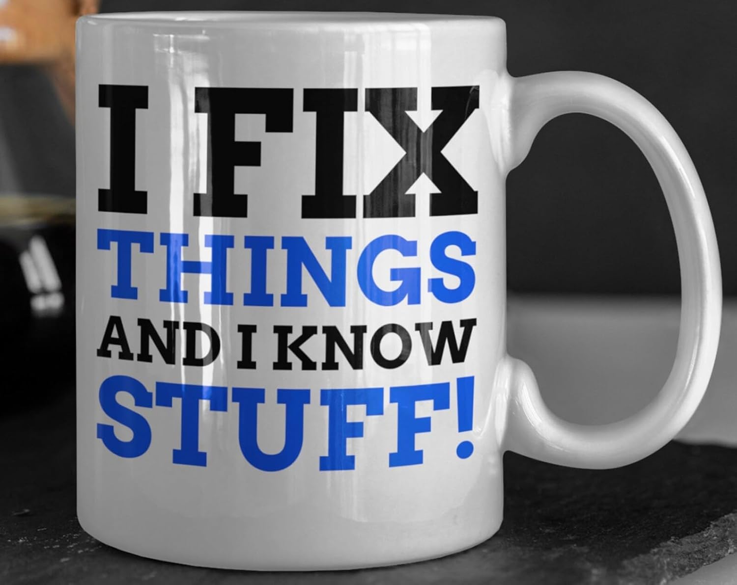 Amazon.com: I Fix Things And I Know Stuff! Construction Worker Mug 11oz ...