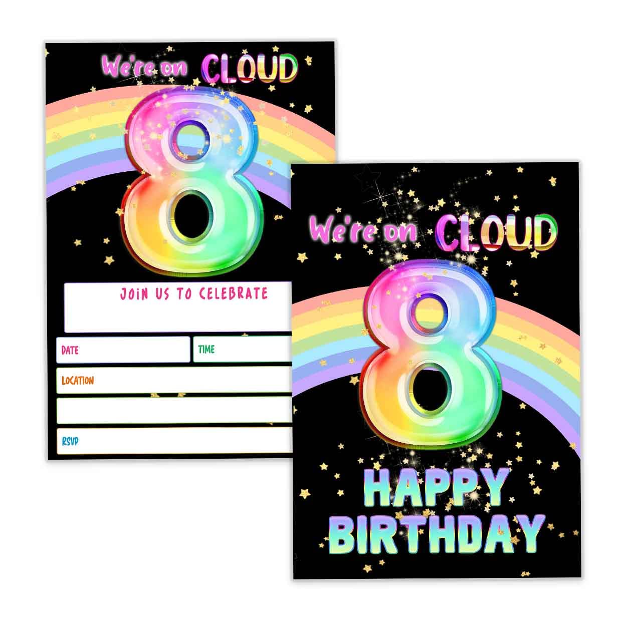 Eight Birthday Party Invitation For Girls Create, Decorate, Celebrate