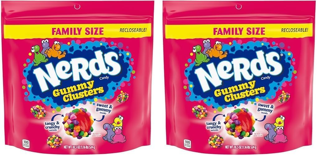 Amazon.com: Nerds Gummy Clusters Candy, Rainbow, Resealable 18.5 Ounce ...