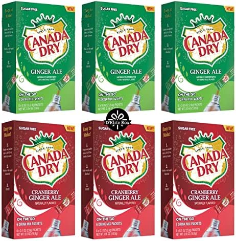 Amazon.com : Canada Dry Ginger Ale Powdered Drink Mix 6 Boxes of 6 ...