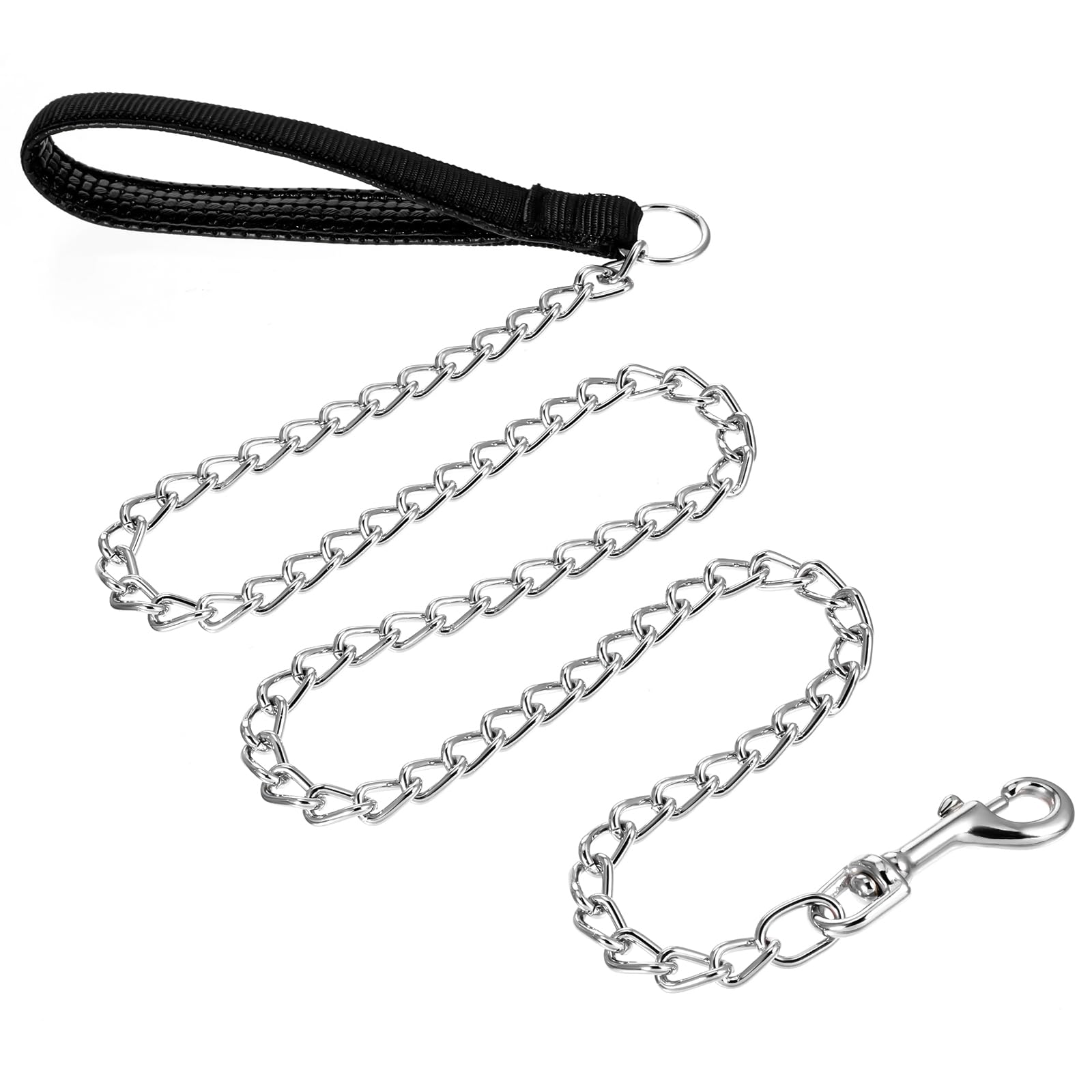 Amazon.com : Metal Chain Heavy Duty Dog Leash 4FT x 3mm Chew Proof Pet ...