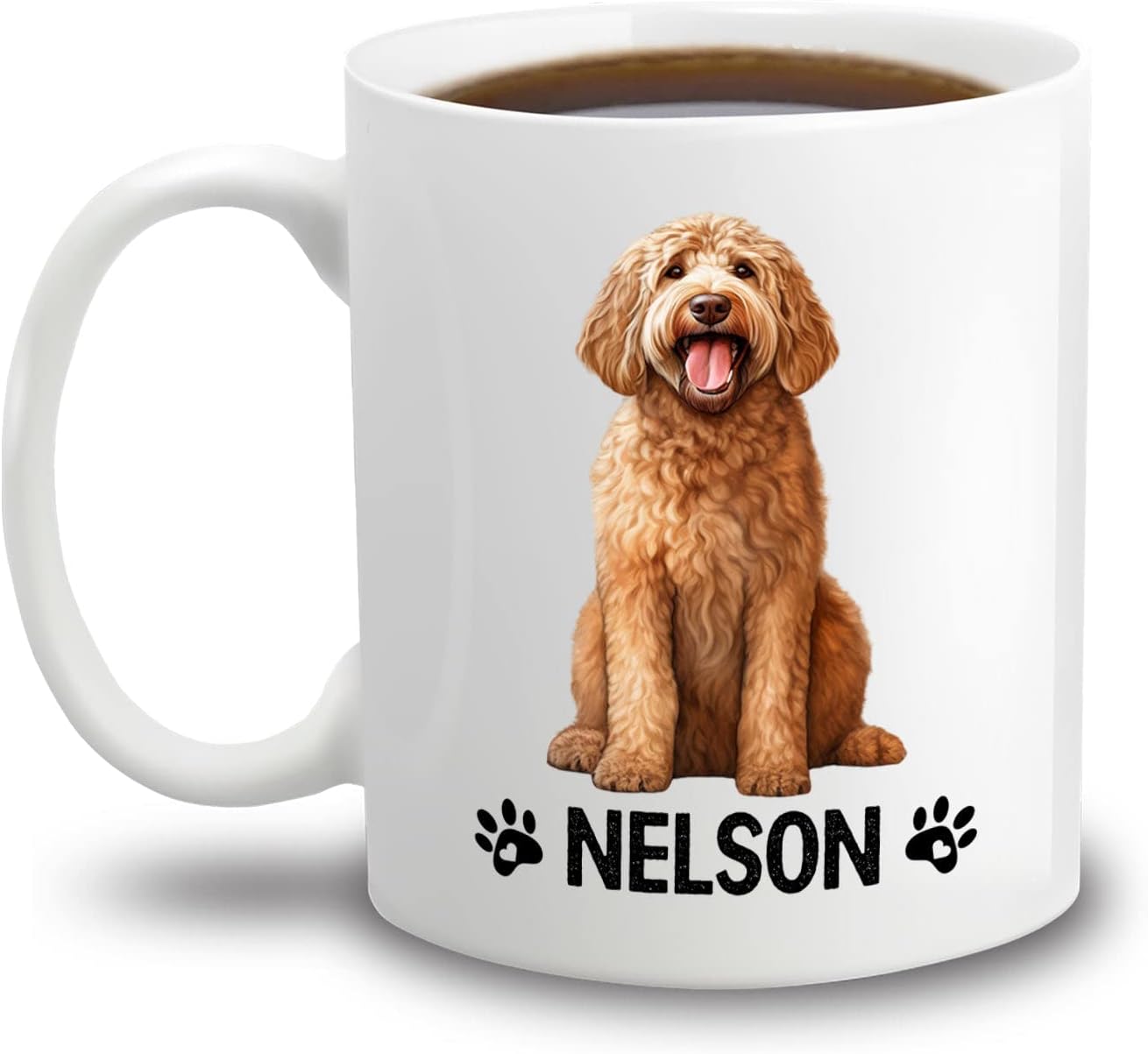 Amazon.com: Personalized Goldendoodle White Ceramic Mug 11 Oz 15 Oz ...