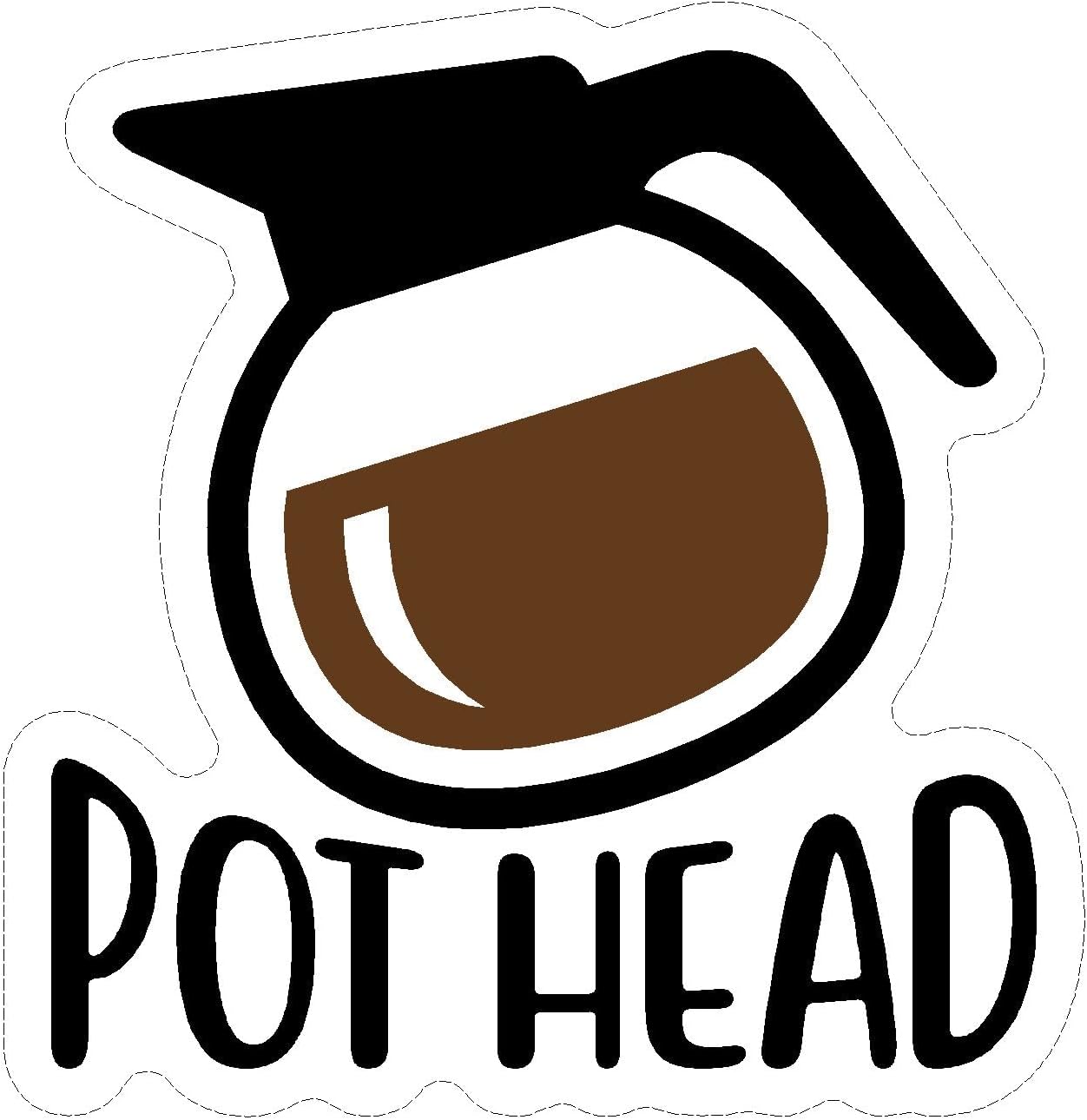 Amazon.com: 5-Pack Funny Pothead Coffee Pot Sticker 3 " Waterproof ...