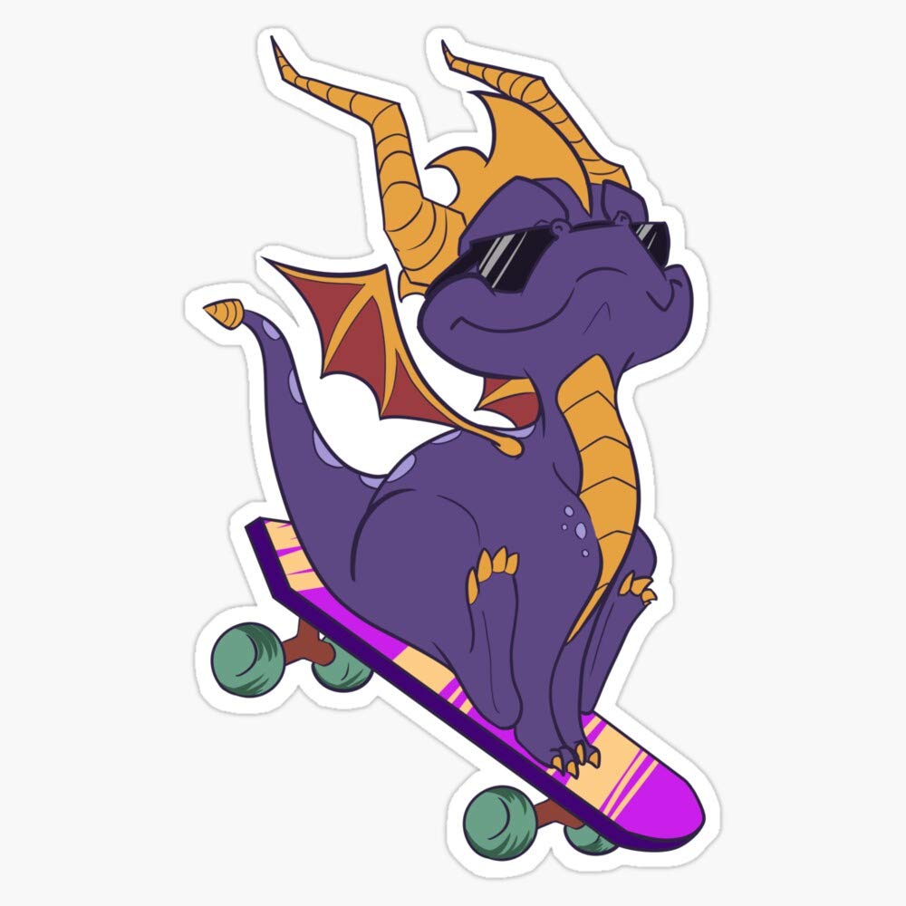 Amazon.com: Spyro The Dragon Vinyl Waterproof Sticker Decal Car Laptop ...