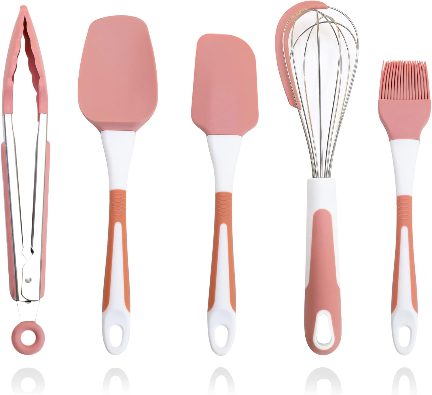 Amazon.com: Silicone Kitchen Cooking Utensils Set Heat Resistant, 5 Pcs ...